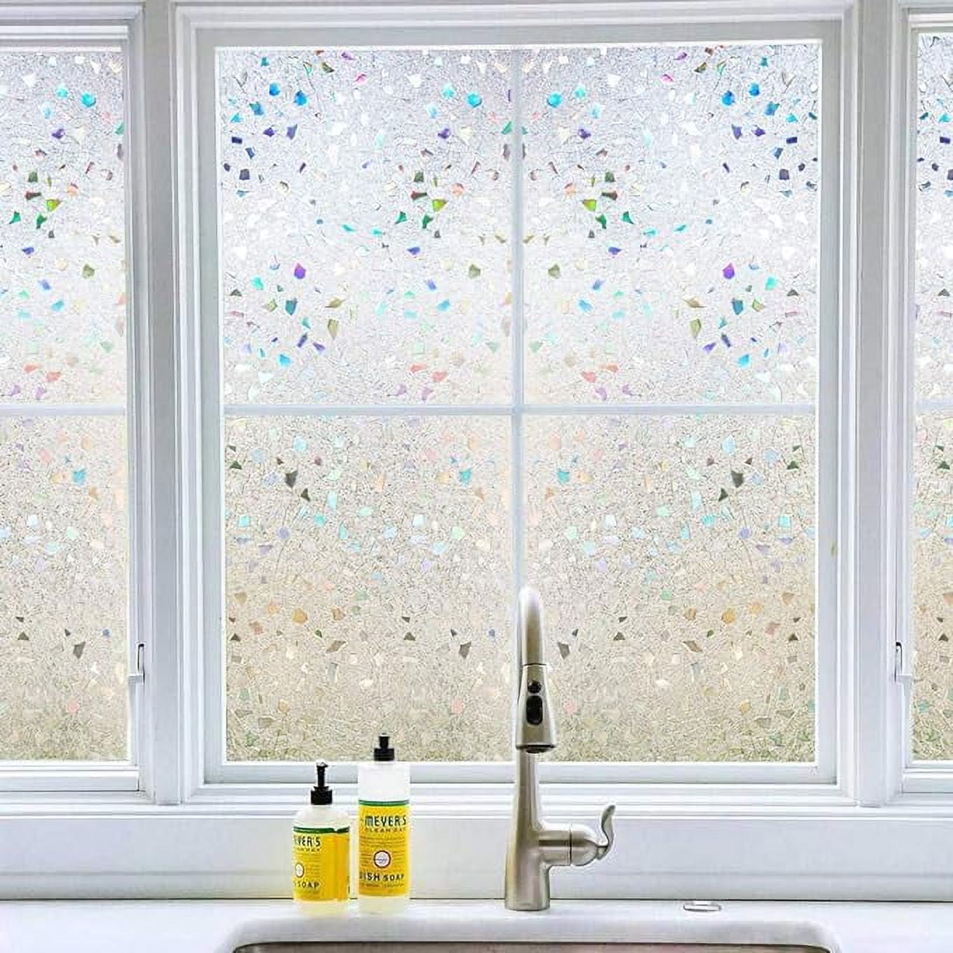Window Privacy Film, Colorful Irregular Pattern Window Privacy Film ...