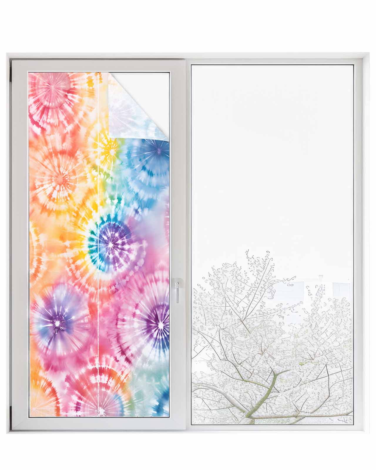 Window Privacy Film Colorful Stained Glass Window Film Decorative Sun ...