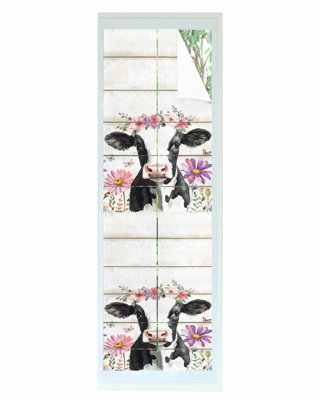 Window Privacy Film Country Cow Stained Glass Window Film Decorative ...