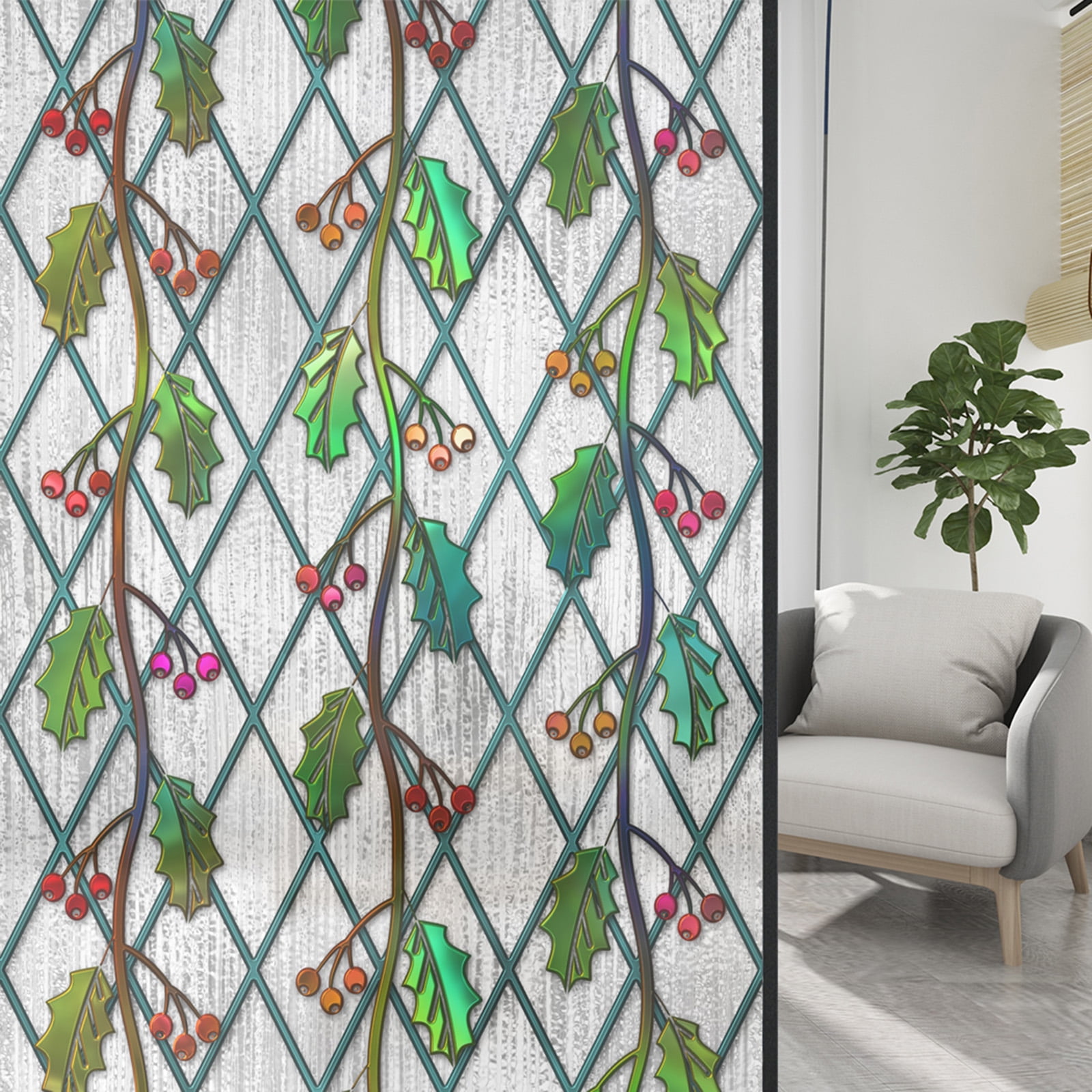 Window Privacy Film,Decorative Window Film,3D Stained Glass Window ...