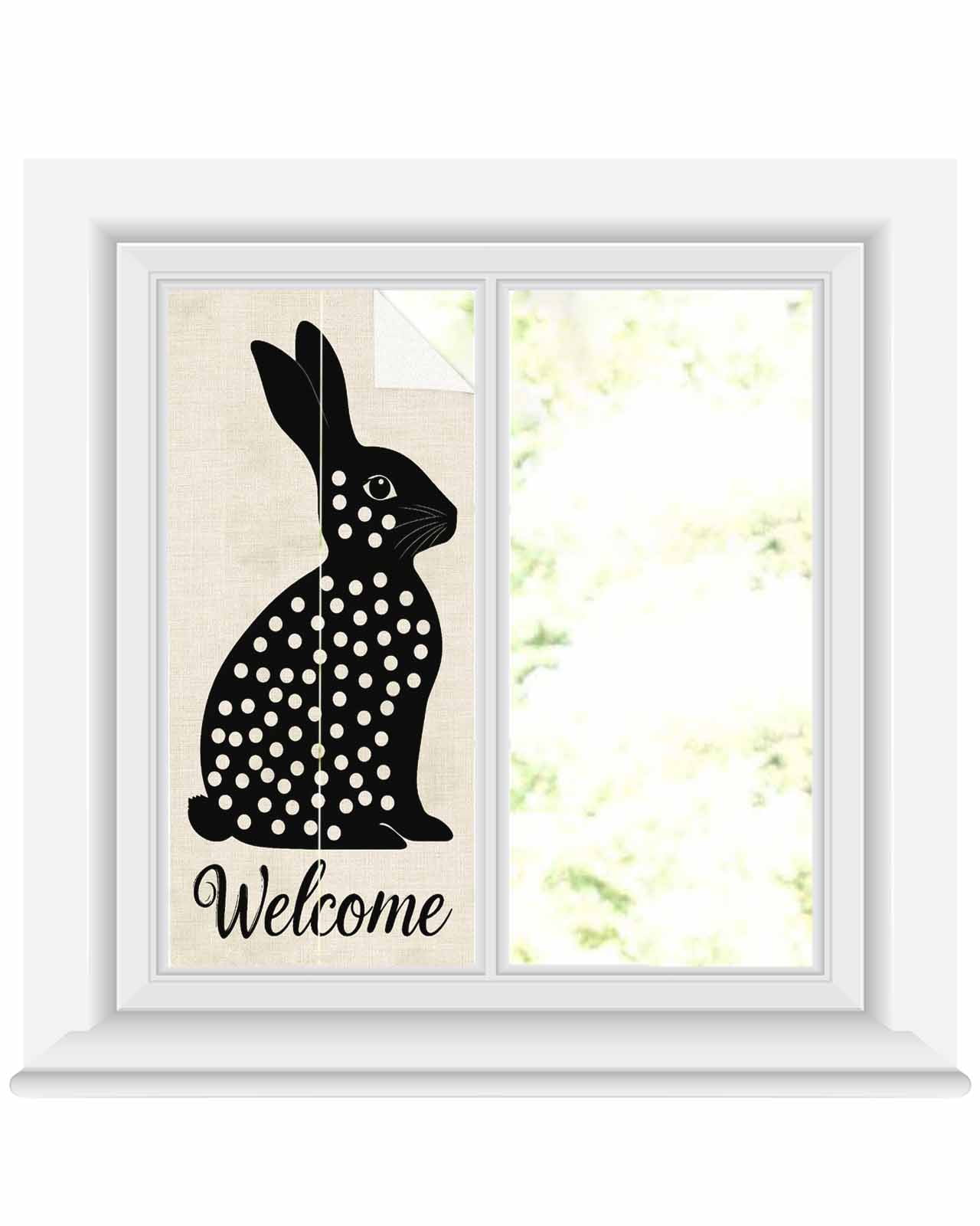 Window Privacy Film Easter Bunny Stained Glass Window Film Decorative ...