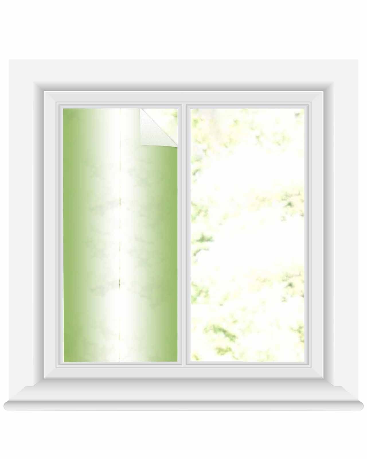 Window Privacy Film, Emerald Green White Ombre UV Sun Blocking Window ...
