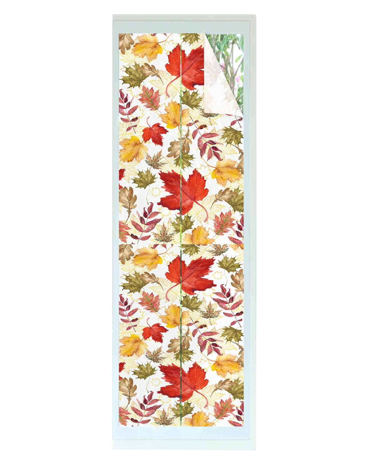 Window Privacy Film, Fall Maple Leaf UV Sun Blocking Window Tint Film ...