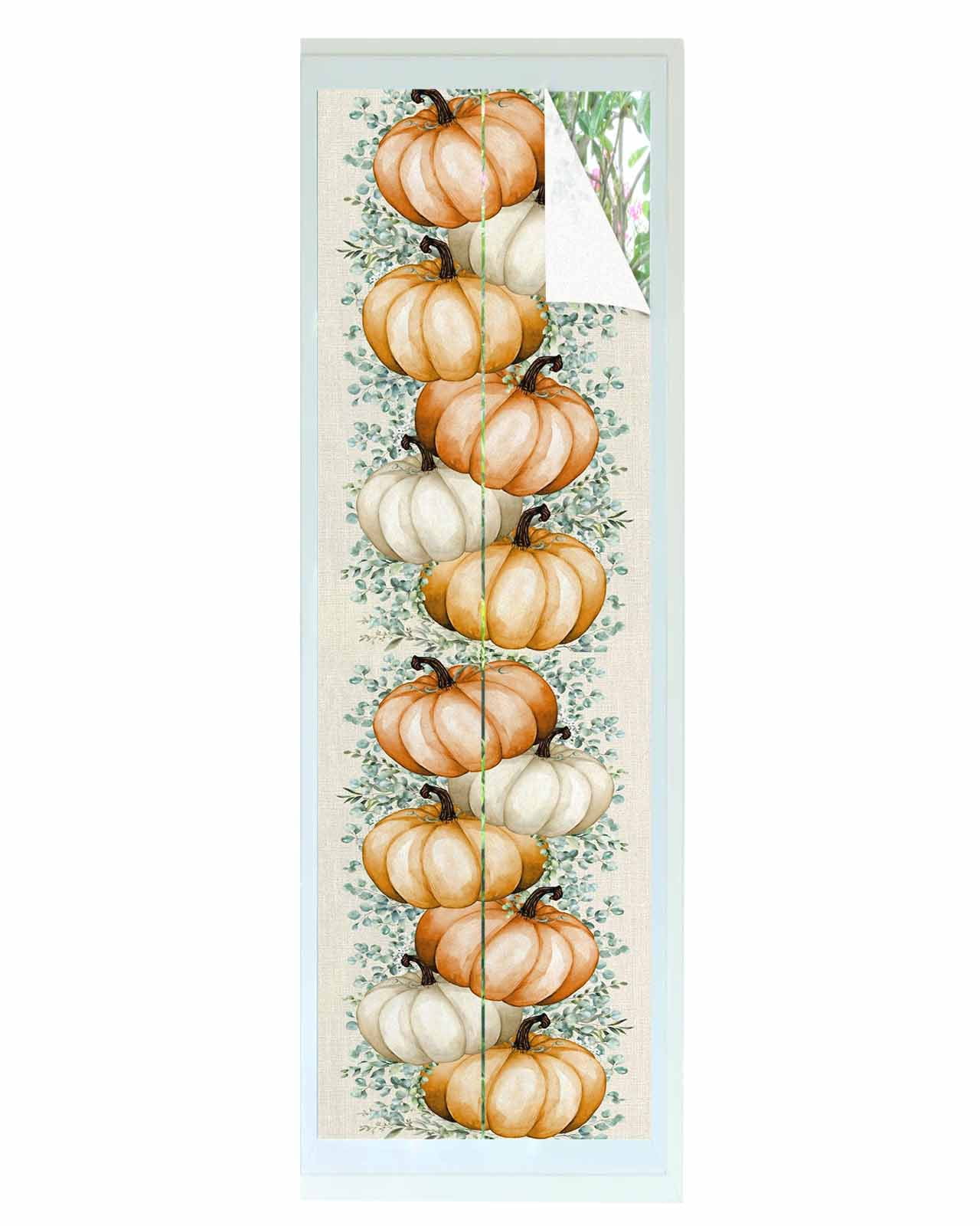 Window Privacy Film Fall Stained Glass Window Film Decorative Sun Block ...