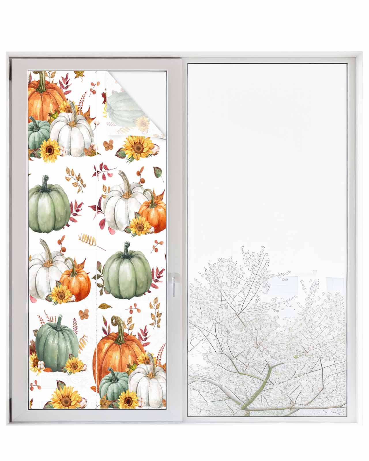 Window Privacy Film, Fall Thanksgiving Sun Blocking Window Tint Film ...