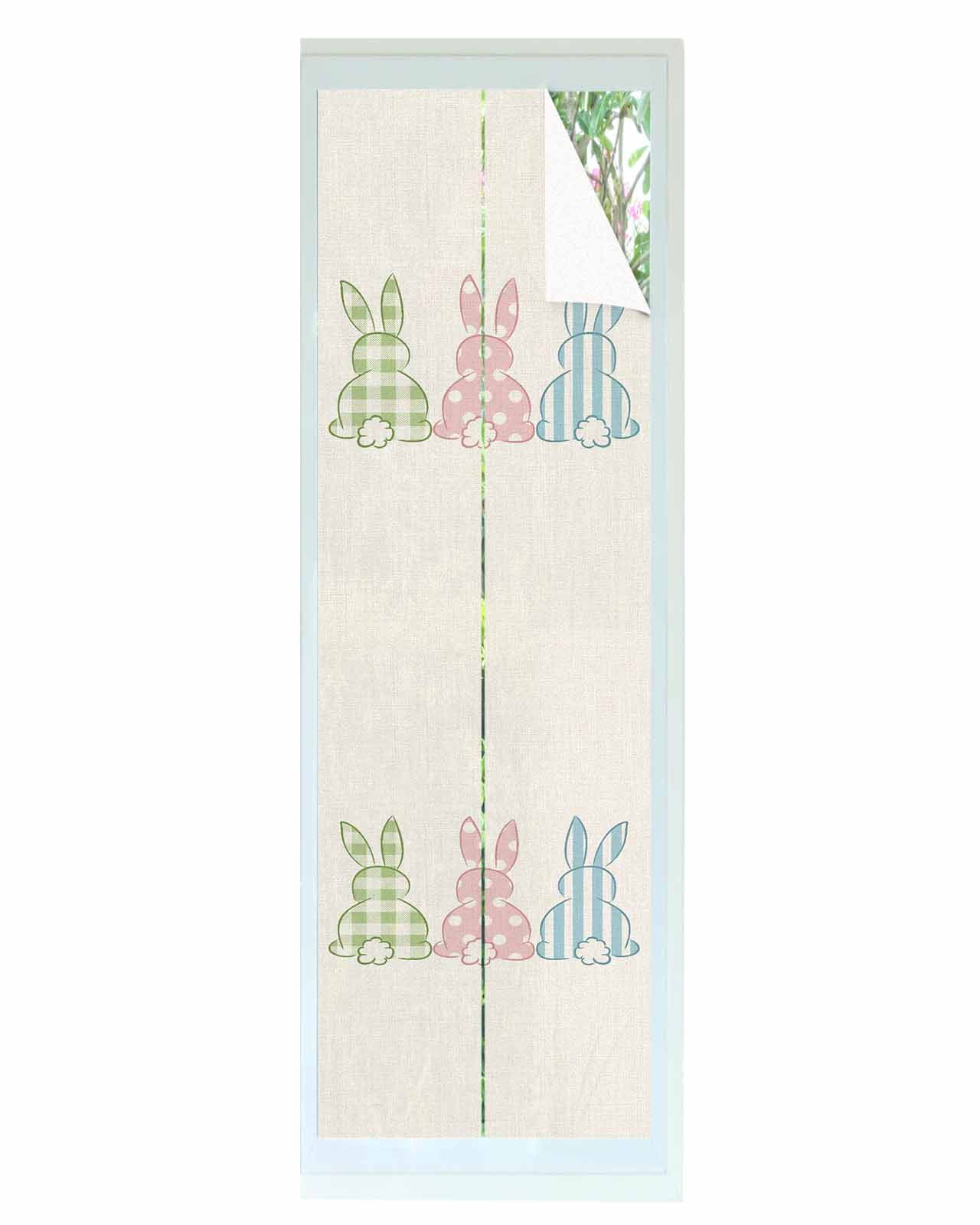 Window Privacy Film Farmhouse Bunny Stained Glass Window Film ...