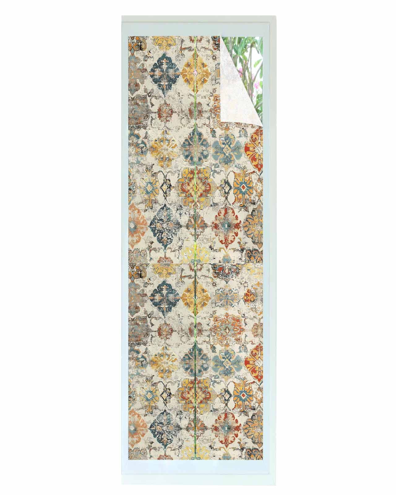 Window Privacy Film Farmhouse Morocco Stained Glass Window Film ...