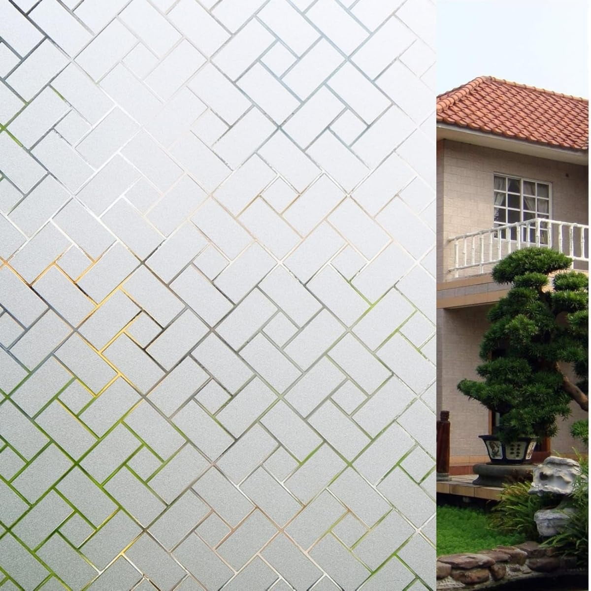 Window Privacy Film, Film Decorative Window, Film Sun Blocking Window ...