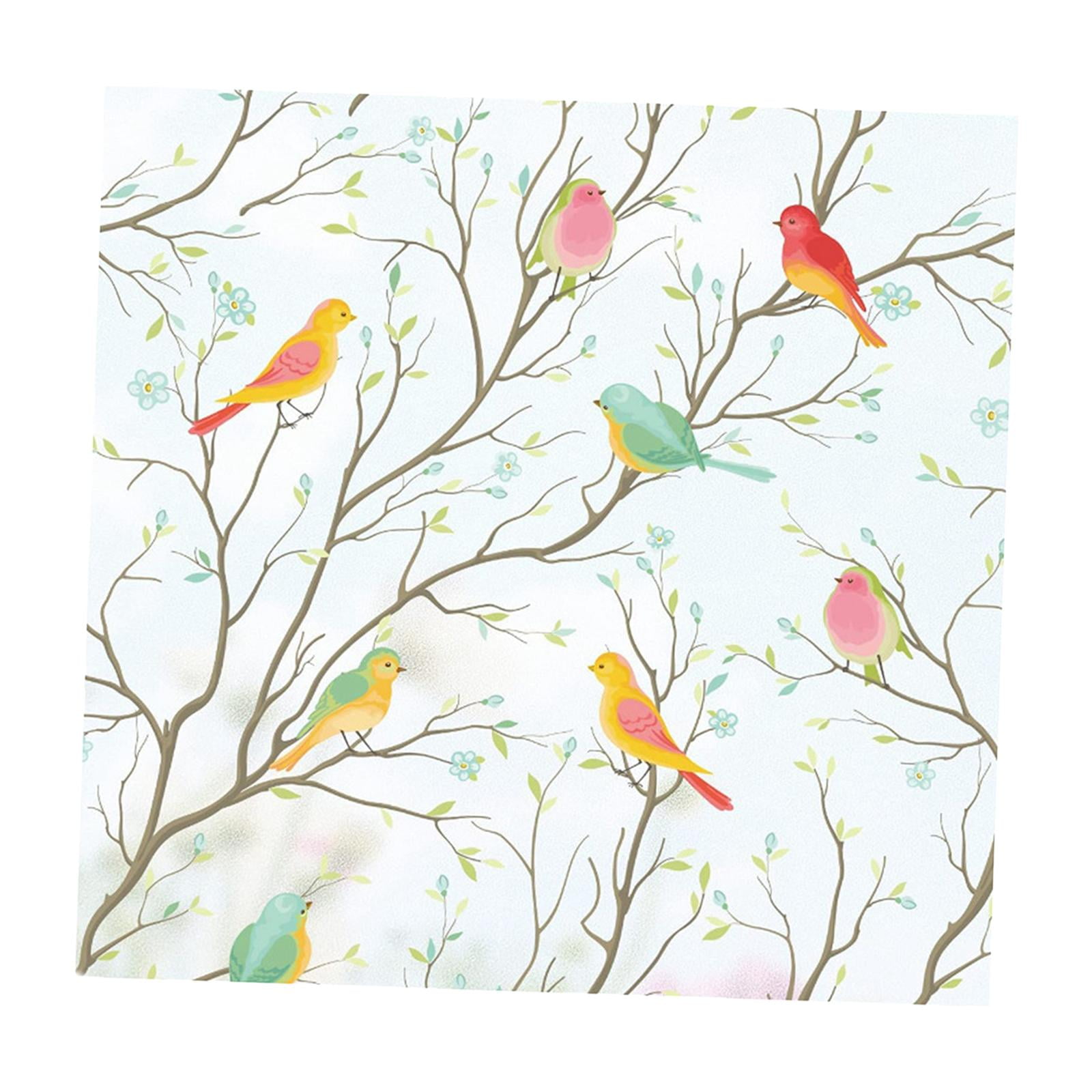 Window Privacy Film Floral Stained Glass Window Tinting Film for Home ...