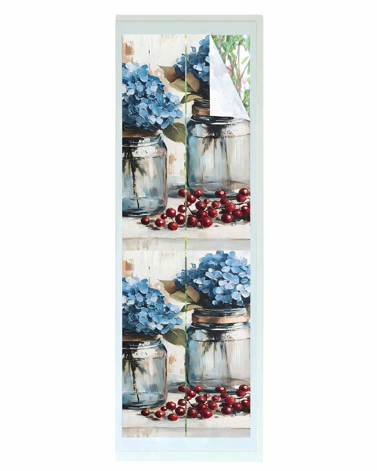 Window Privacy Film Flowers Floral Stained Glass Window Film Decorative ...