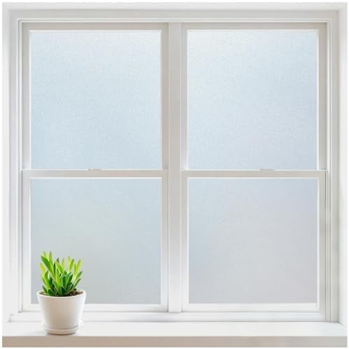 Window Privacy Film, Frosted Glass Window Clings, Static Cling UV Heat ...