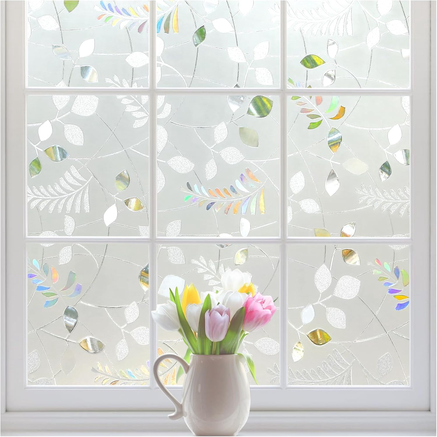 Window Privacy Film, Frosted Glass Window Film, Stained Glass Removable ...