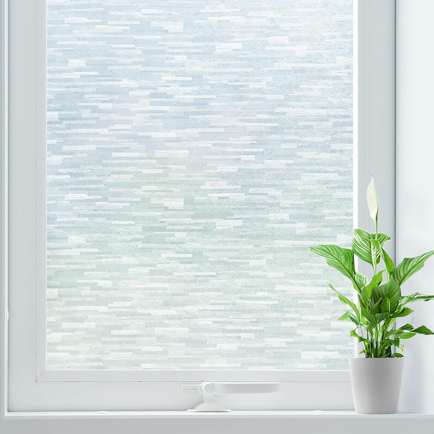Window Privacy Film, Frosted Glass Window Film Static Cling Covering ...