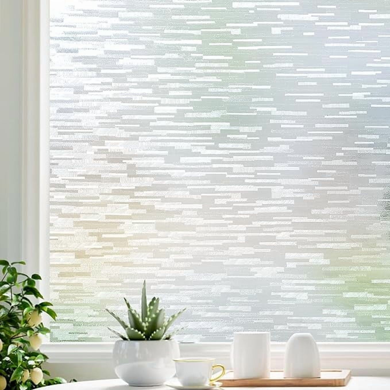 Window Privacy Film, Frosted Glass Window Film, Static Cling UV ...