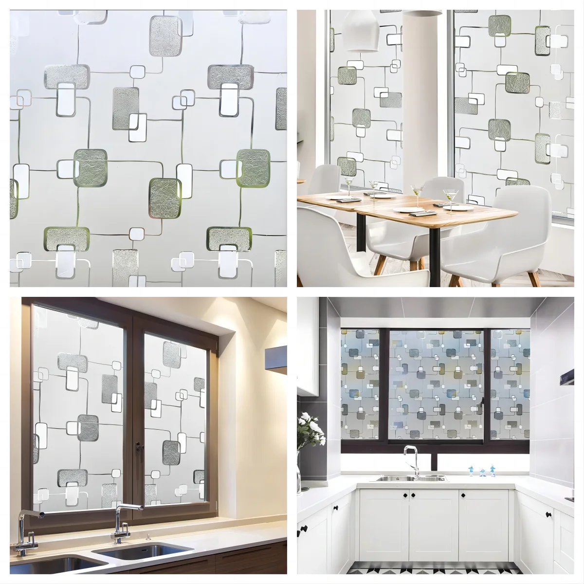 Window Privacy Film Frosted Glass Window Film Static Cling UV Blocking ...
