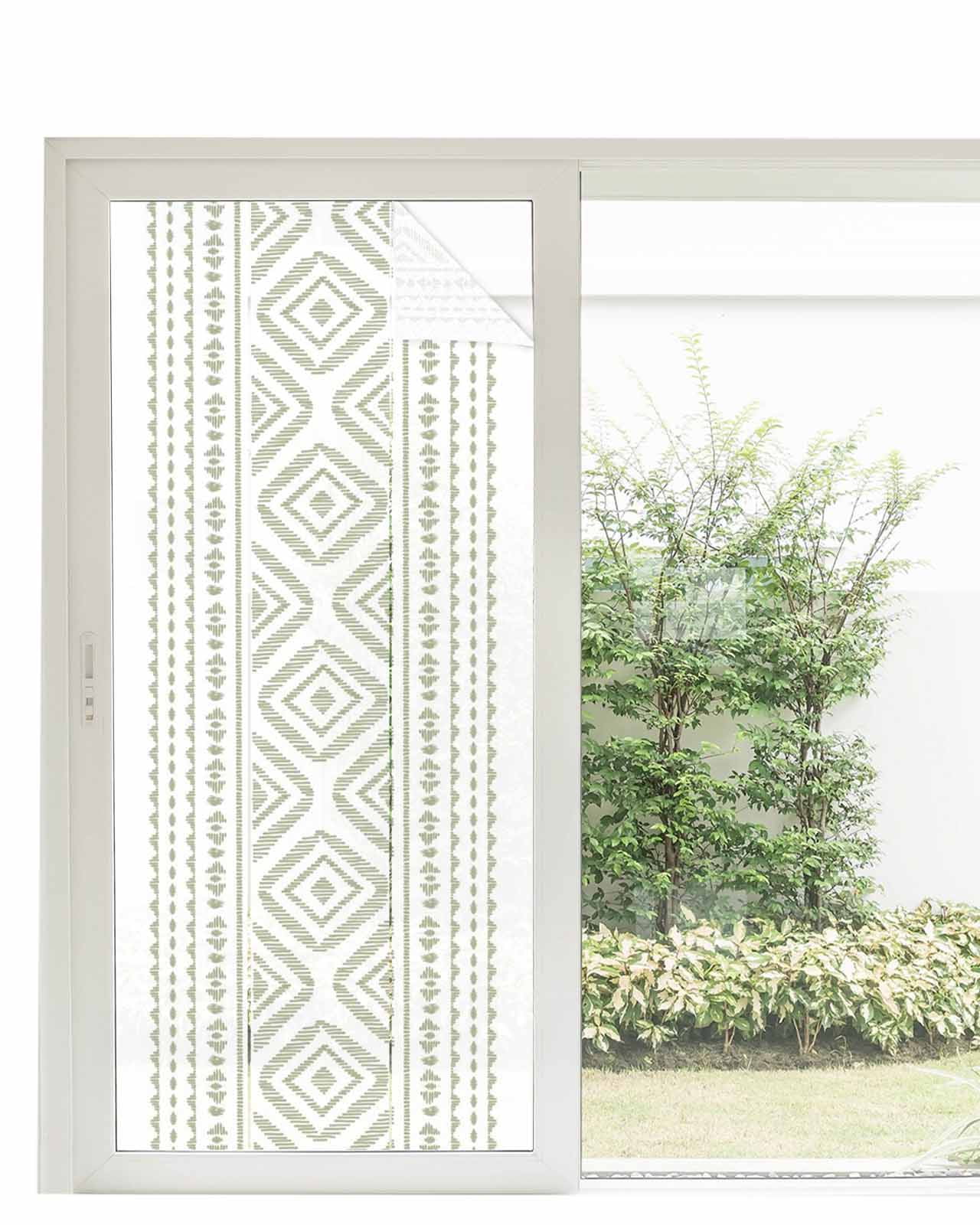 Window Privacy Film Geometric Stained Glass Window Film Decorative Sun ...