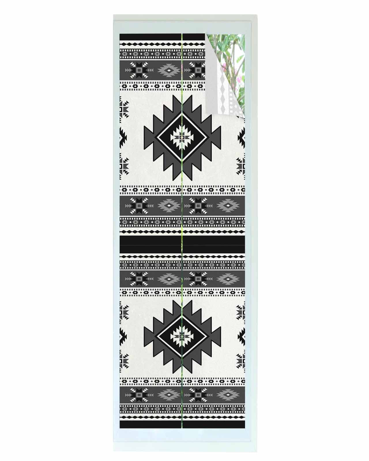 Window Privacy Film Gray Boho Stained Glass Window Film Decorative Sun ...