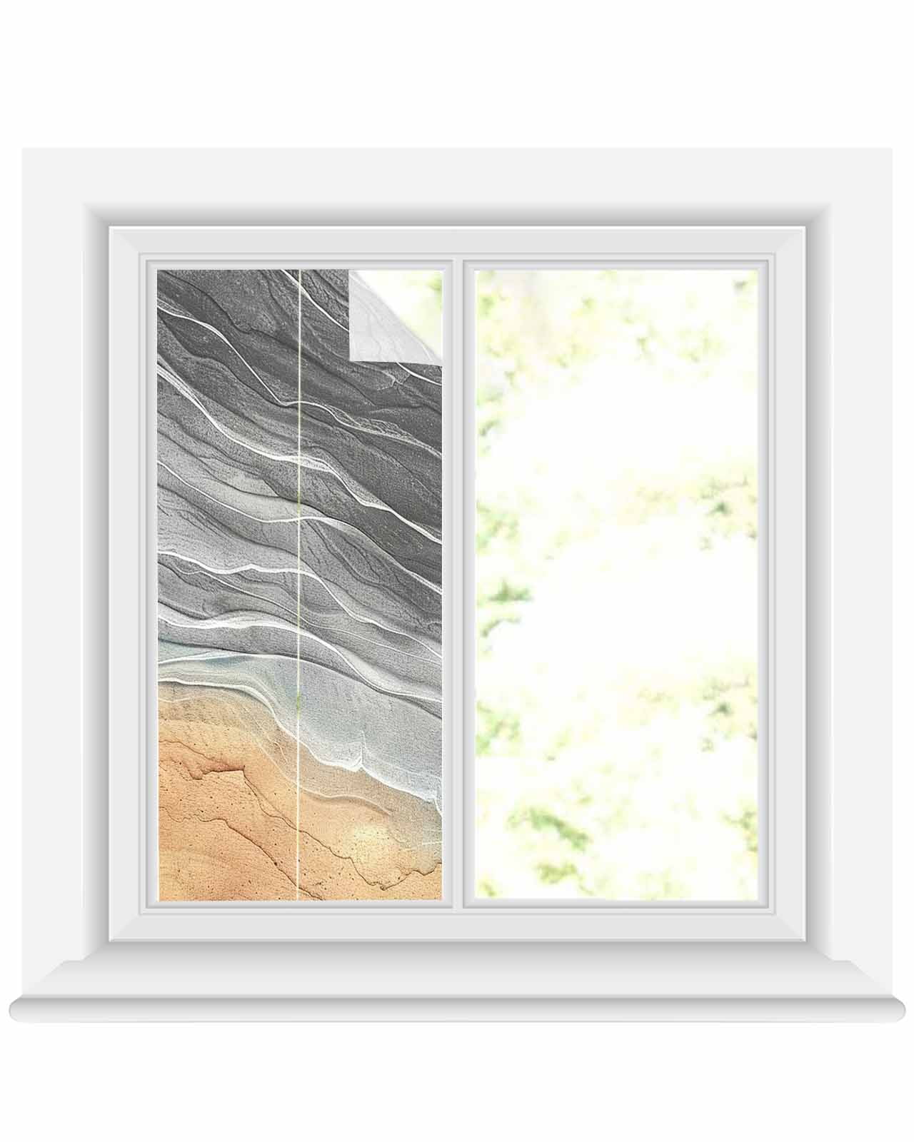Window Privacy Film, Gray Ocean Ombre UV Sun Blocking Window Tint Film ...