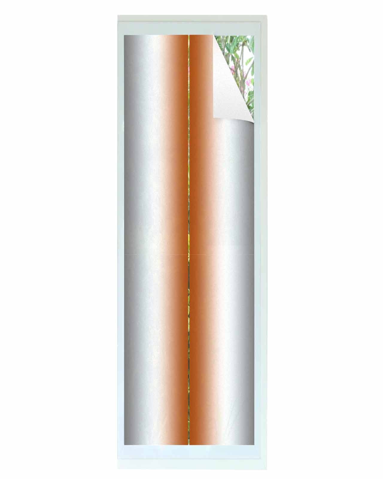 Window Privacy Film Gray Orange Stained Glass Window Film Decorative ...