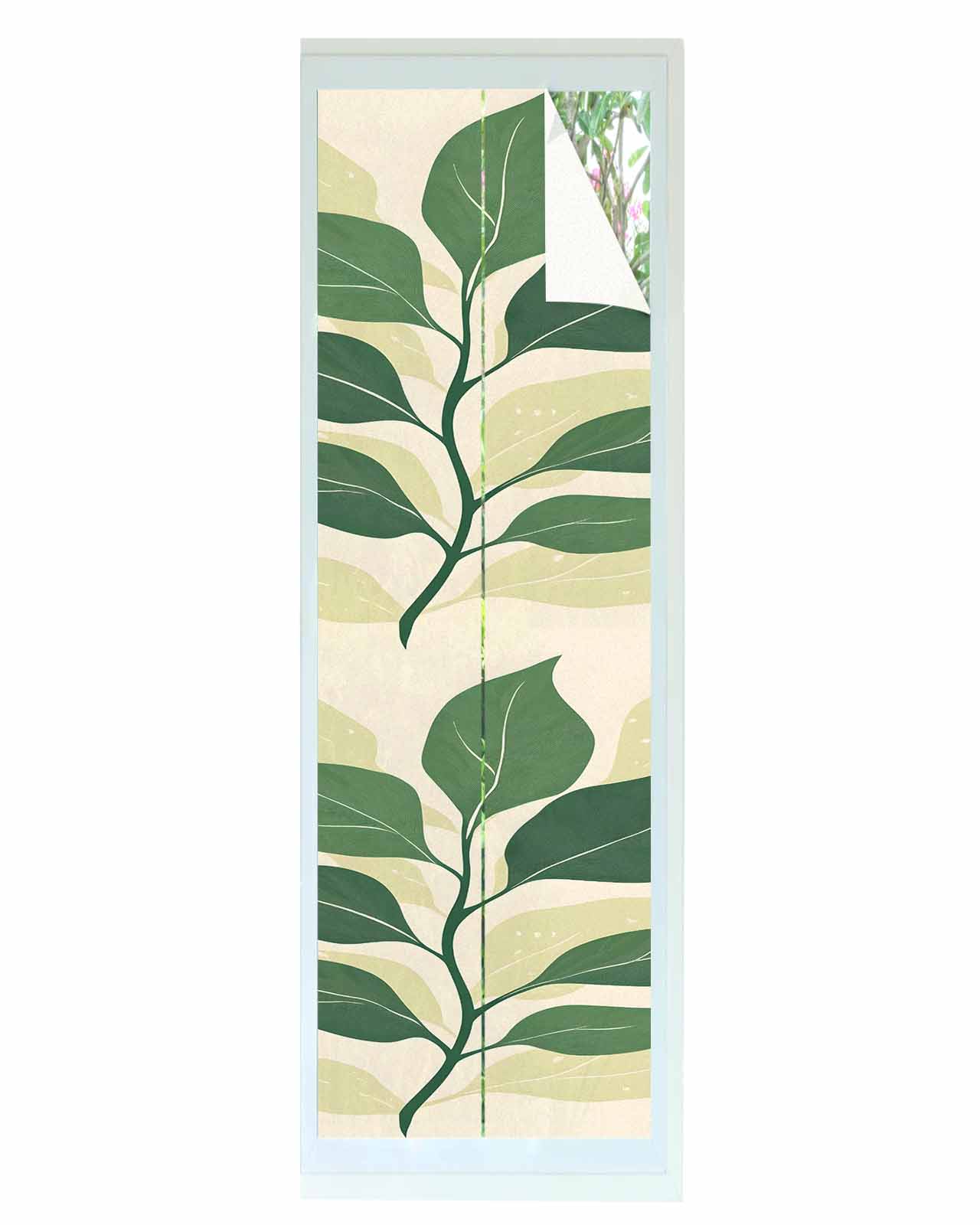 Window Privacy Film Green Botanical Stained Glass Window Film ...