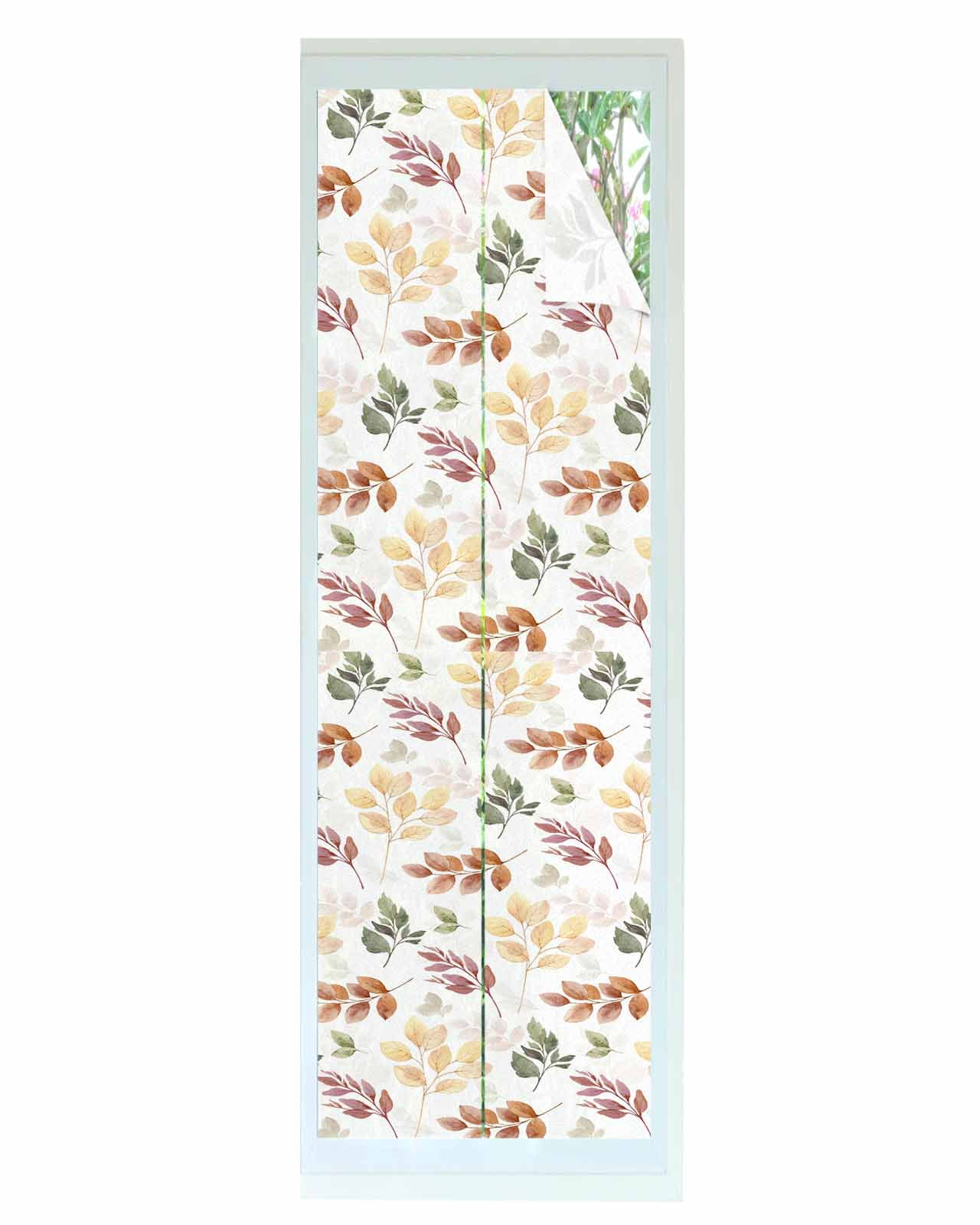 Window Privacy Film, Green Orange Yellow Eucalyptus UV Sun Blocking ...