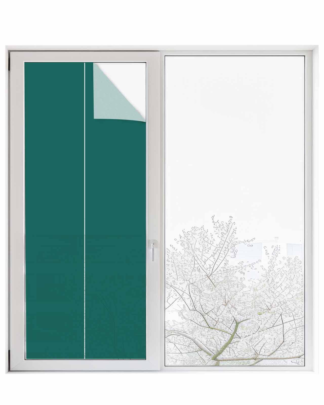 Window Privacy Film, Green UV Sun Blocking Window Tint Film Heat ...