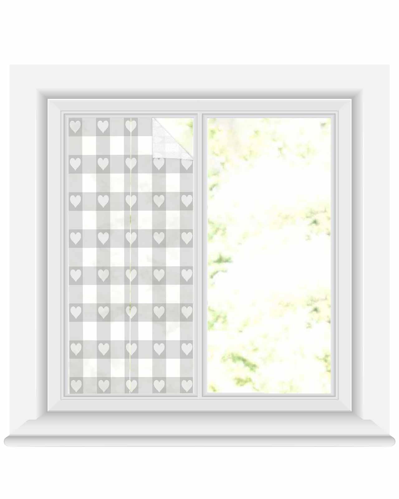 Window Privacy Film Grey Buffalo Striped Stained Glass Window Film ...