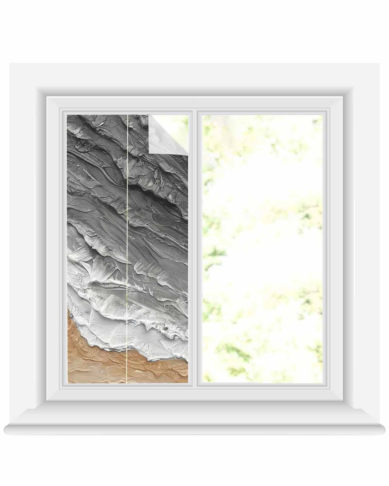 Window Privacy Film, Grey Coastal UV Sun Blocking Window Tint Film Heat ...