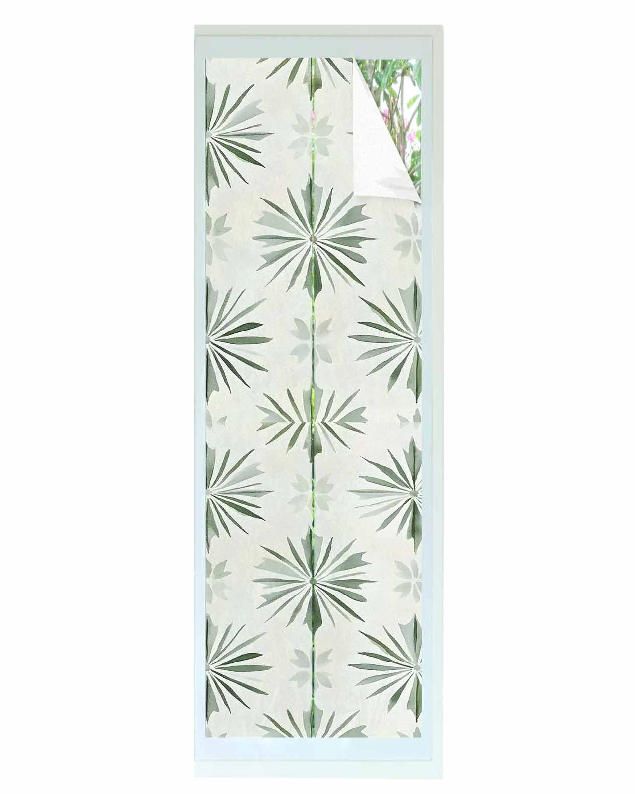 Window Privacy Film Grey Geometric Stained Glass Window Film Decorative ...