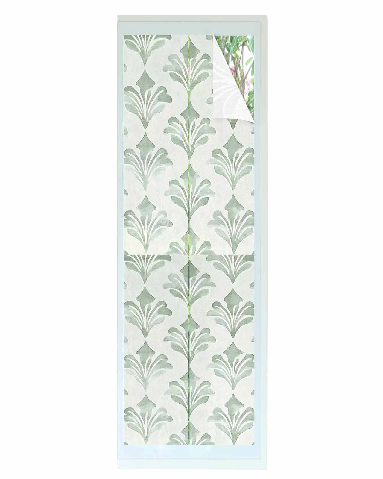 Window Privacy Film Grey Geometric Stained Glass Window Film Decorative ...