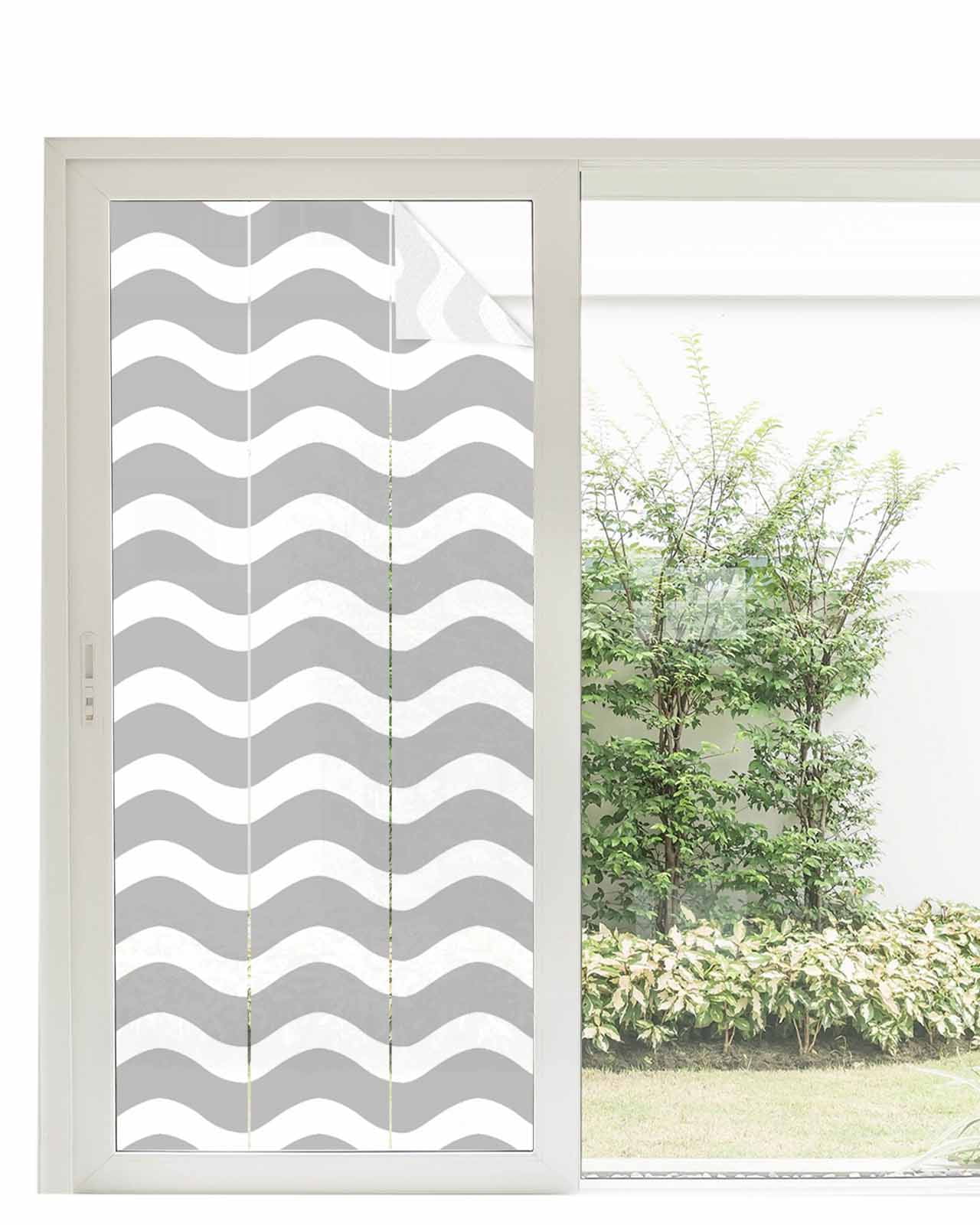 Window Privacy Film Grey Moire Ombre Stained Glass Window Film ...