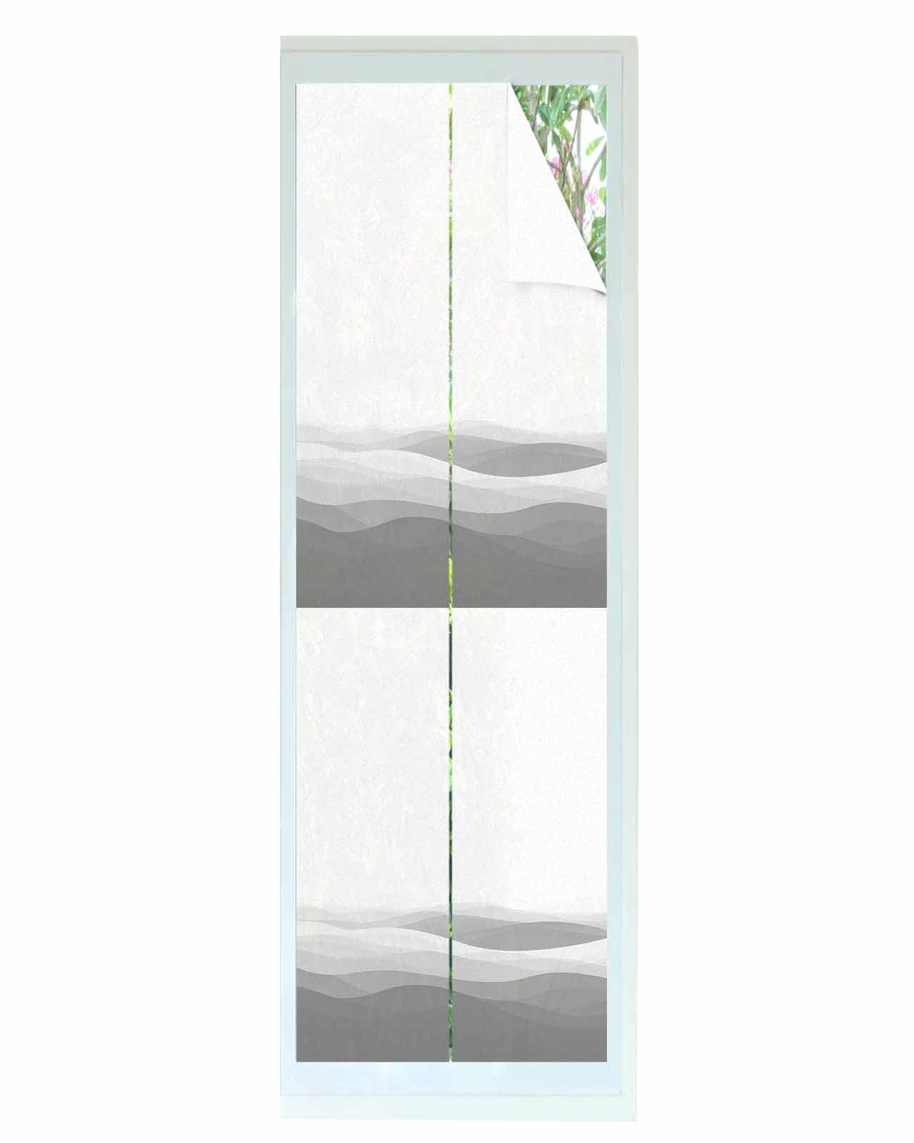 Window Privacy Film Grey Ombre Stained Glass Window Film Decorative Sun ...