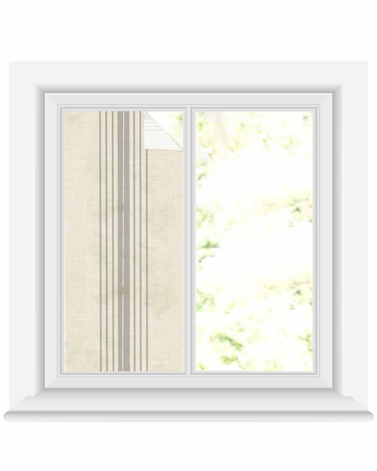 Window Privacy Film Grey Striped Stained Glass Window Film Decorative ...