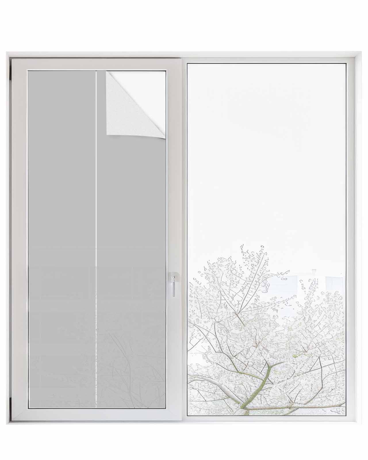 Window Privacy Film, Grey UV Sun Blocking Window Tint Film Heat Control ...