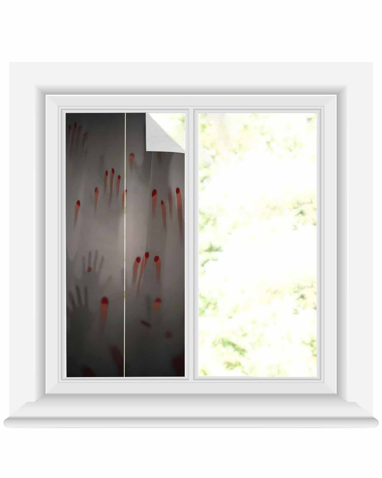 Window Privacy Film Halloween Stained Glass Window Film Decorative Sun ...