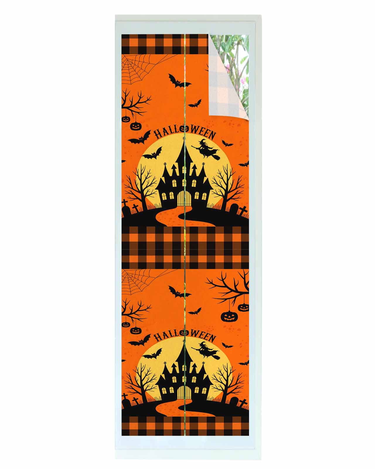 Window Privacy Film Halloween Stained Glass Window Film Decorative Sun ...