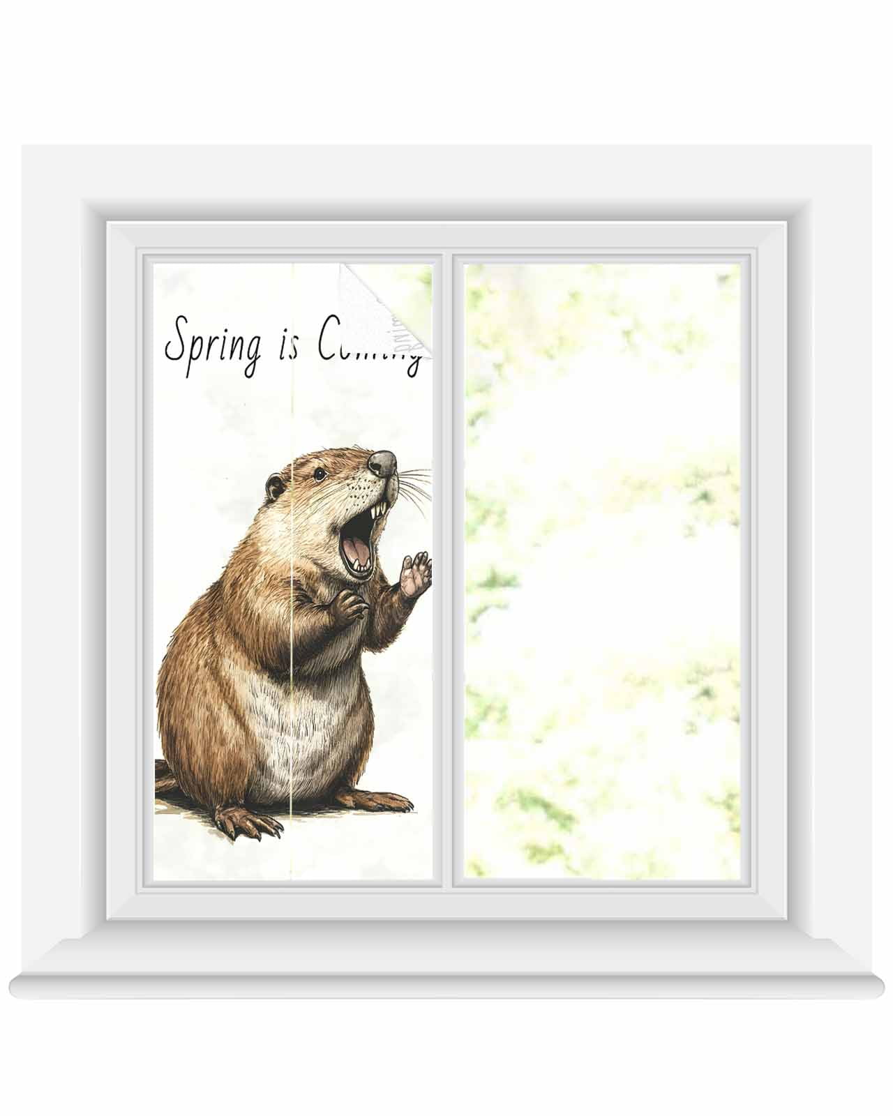 Window Privacy Film Happy Groundhog Day Stained Glass Window Film ...