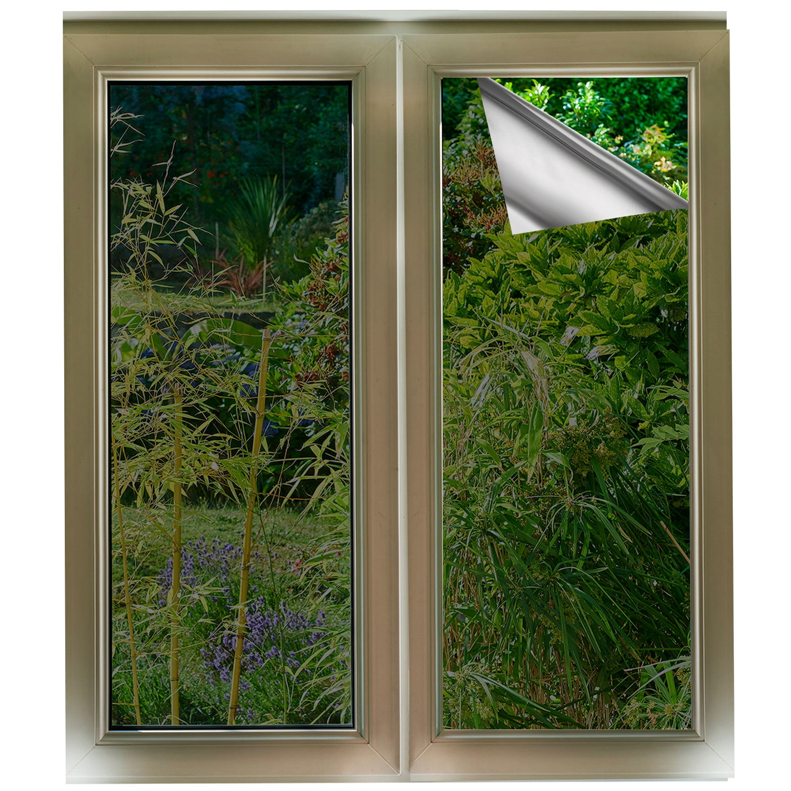 Window Privacy Film Heat Blocking, 17.5" x 157.5" Static Cling One Way ...