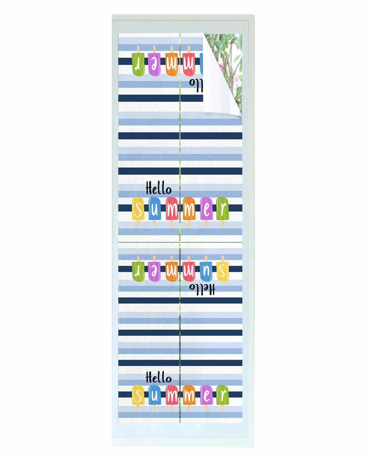 Window Privacy Film Hello Summer Stained Glass Window Film Decorative ...