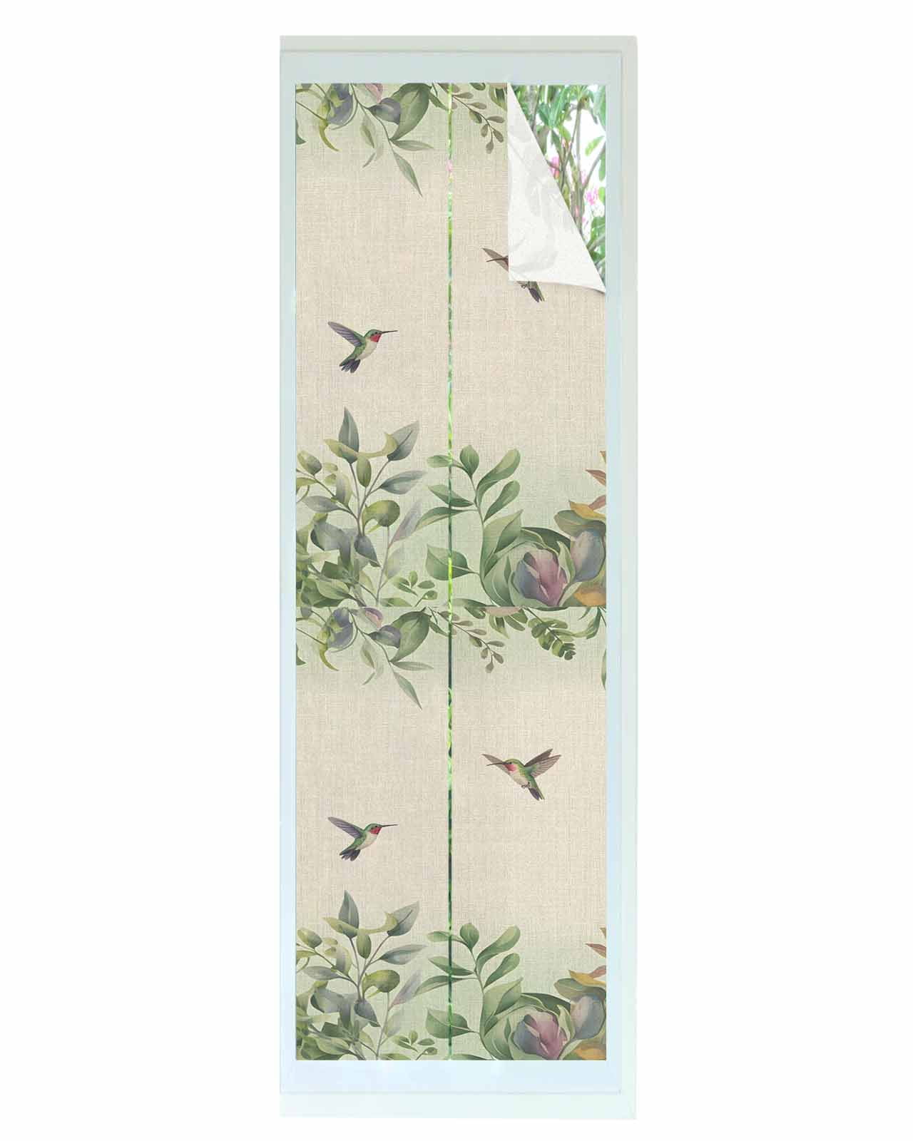 Window Privacy Film Hummingbird Stained Glass Window Film Decorative ...