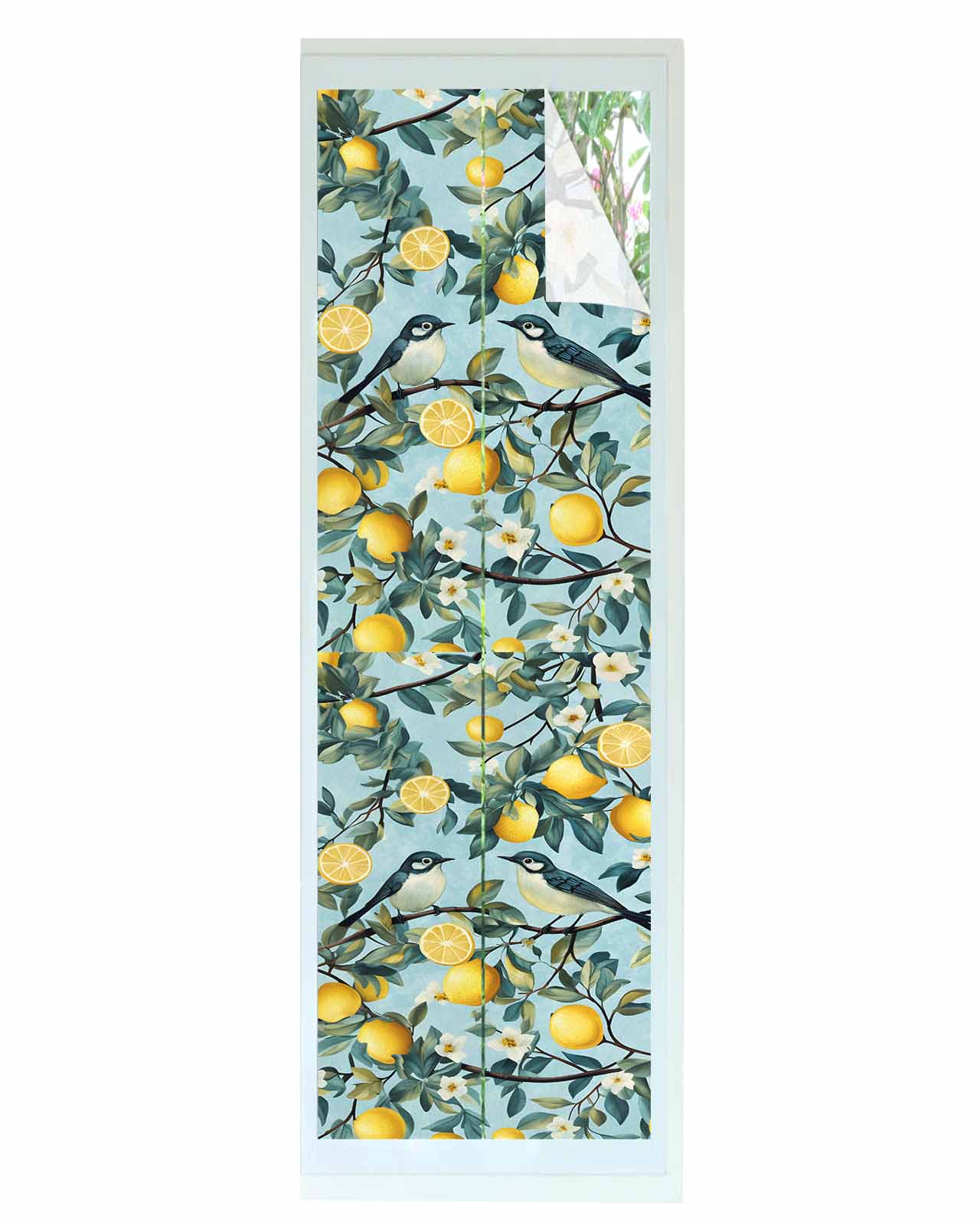 Window Privacy Film Lemon Bird Stained Glass Window Film Decorative Sun ...