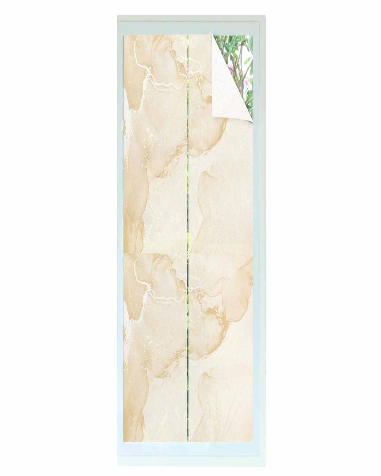 Window Privacy Film Marble Beige Stained Glass Window Film Decorative ...