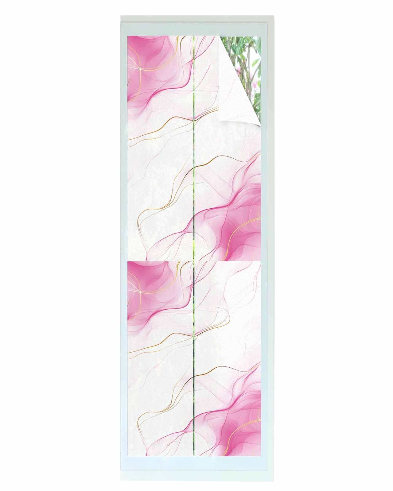 Window Privacy Film Marble Pink Stained Glass Window Film Decorative ...