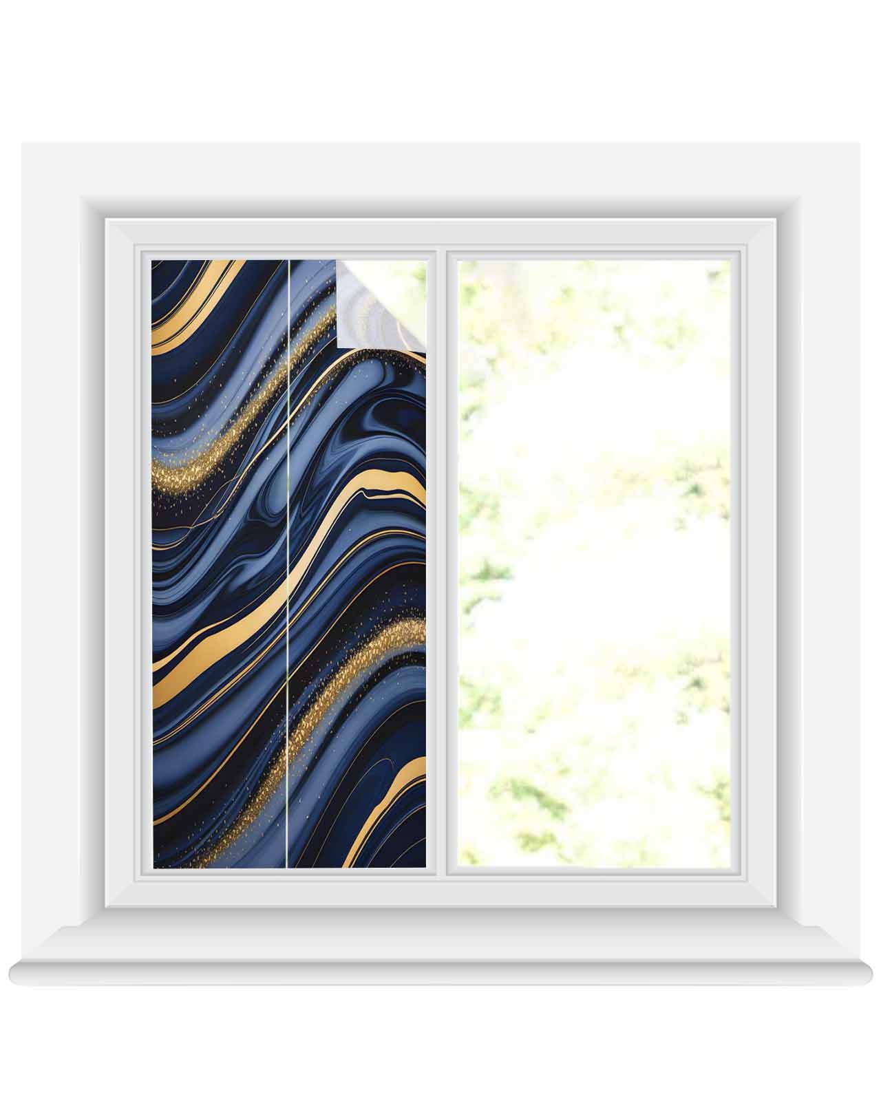 Window Privacy Film Marble Stained Glass Window Film Decorative Sun ...