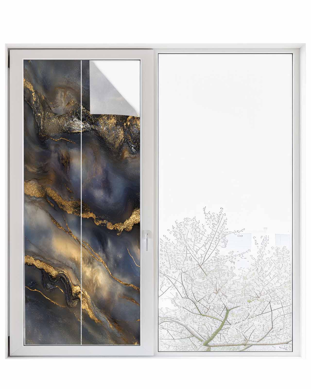 Window Privacy Film Modern Abstract Stained Glass Window Film ...