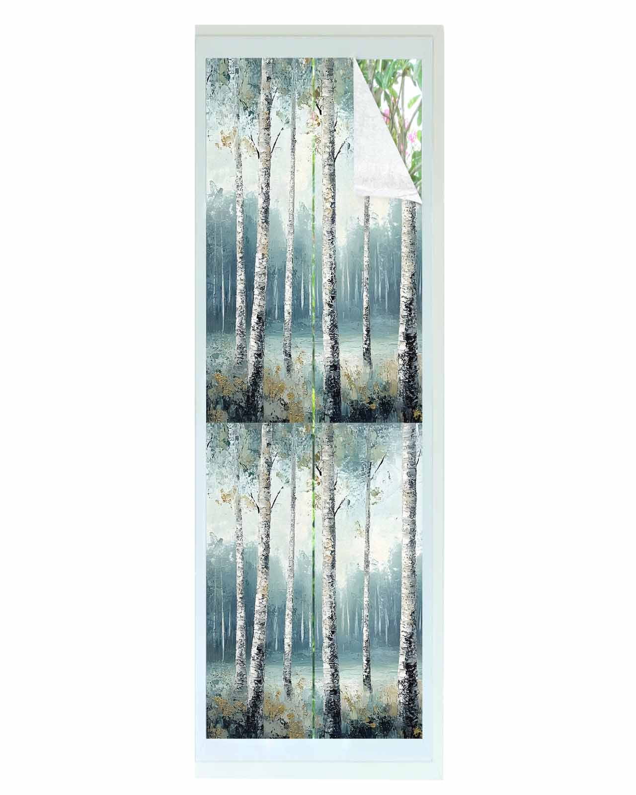 Window Privacy Film Modernism Tree Stained Glass Window Film Decorative ...