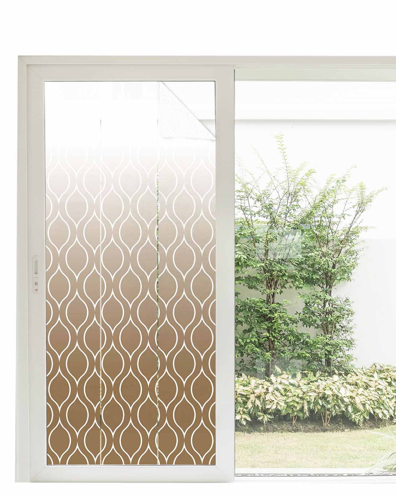 Window Privacy Film Moroccan Abstract Stained Glass Window Film ...