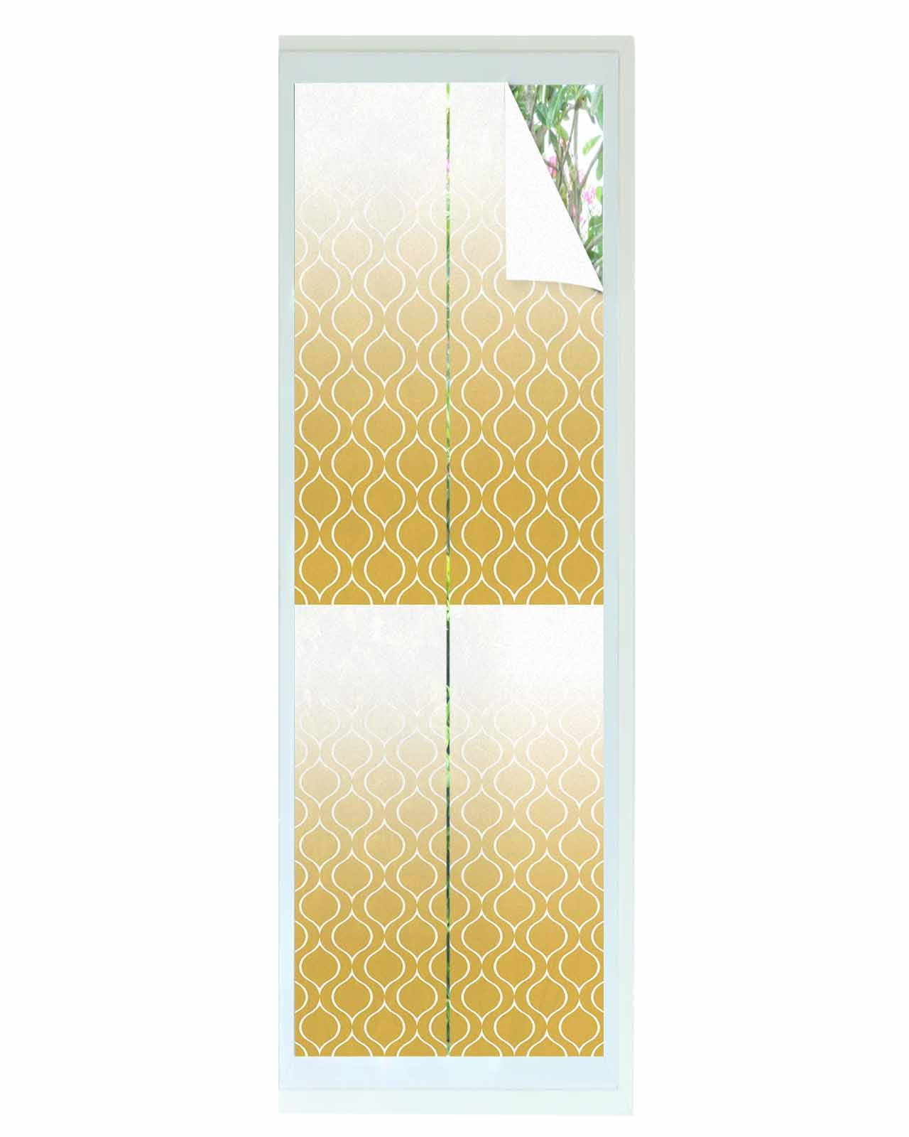 Window Privacy Film Moroccan Geometric Stained Glass Window Film ...