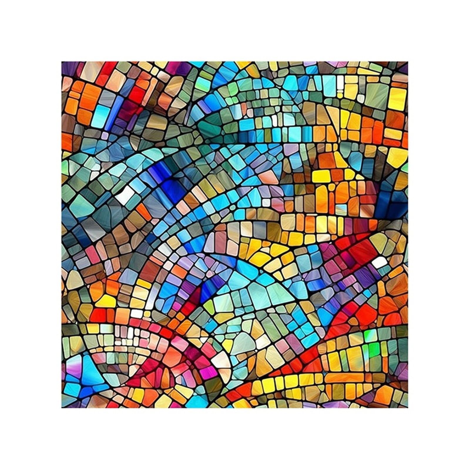Window Privacy Film Multi Size Window Privacy Film Retro Church Stained ...