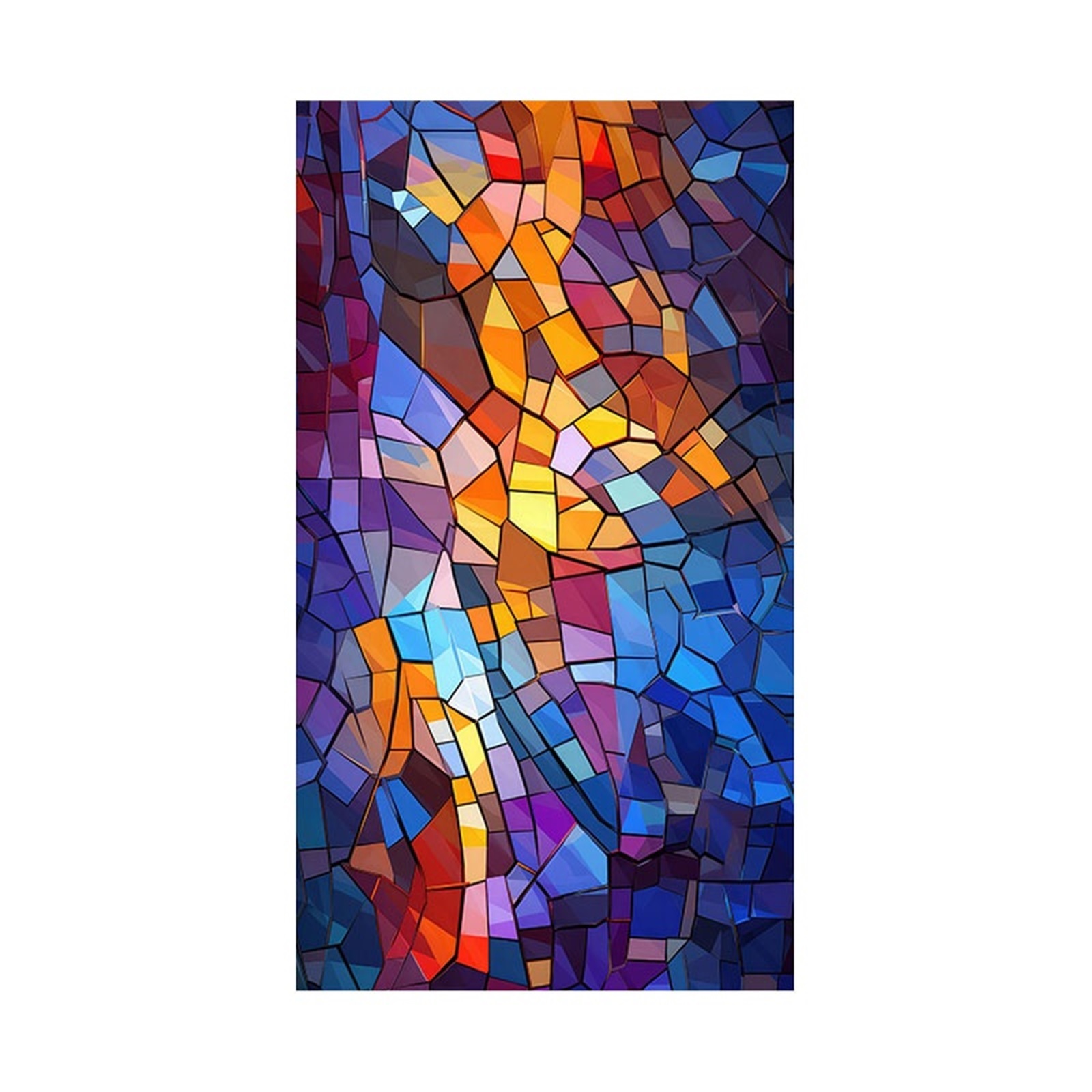 Window Privacy Film Multi Size Window Privacy Film Retro Church Stained ...